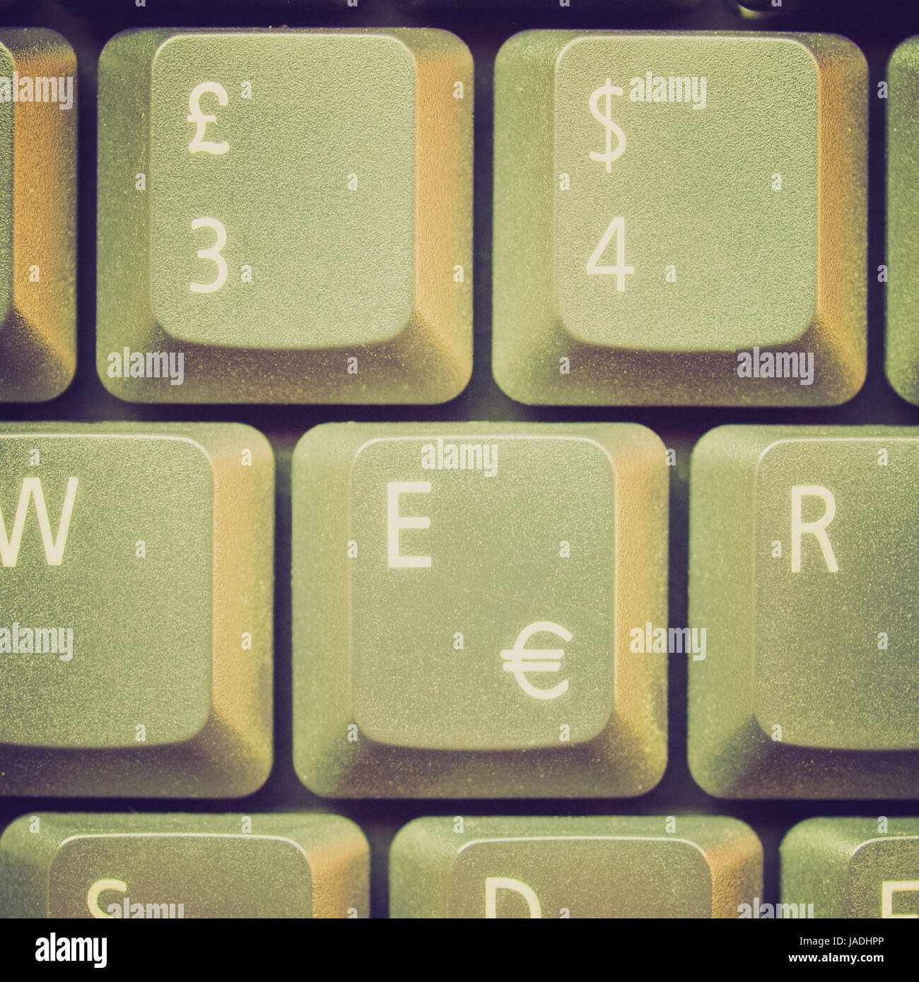 Vintage looking Detail of keys on a computer keyboard Stock Photo - Alamy