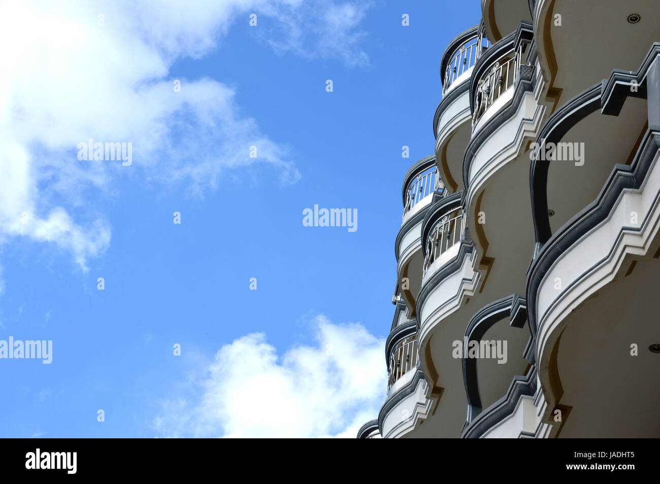 ranks of the balcony on a building Stock Photo - Alamy