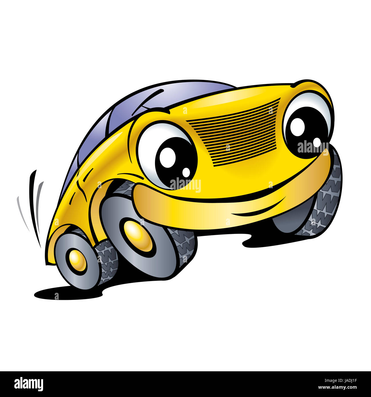 The cartoon car with smile Stock Photo - Alamy