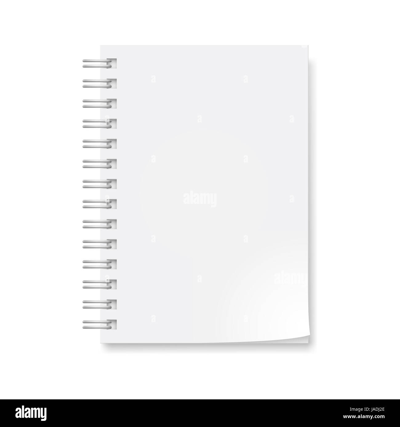 Notebook with sheets. Illustration on white background Stock Photo - Alamy