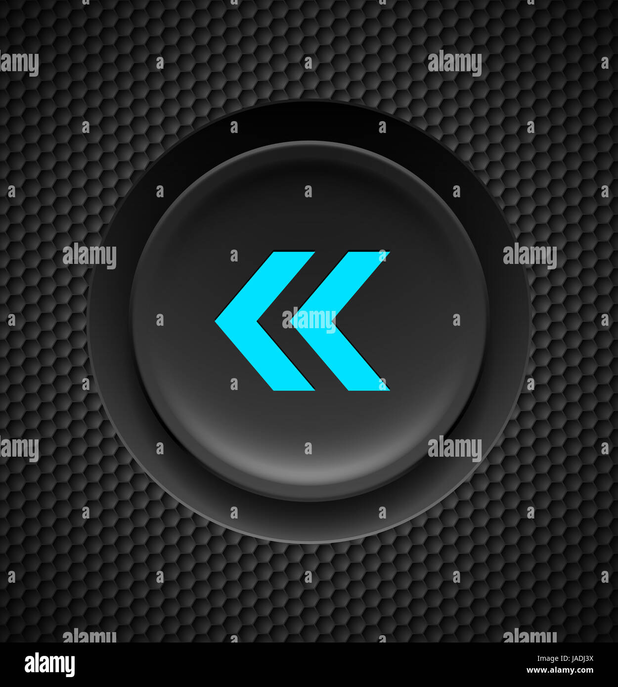 Black and blue fast backward button on carbon background Stock Photo ...
