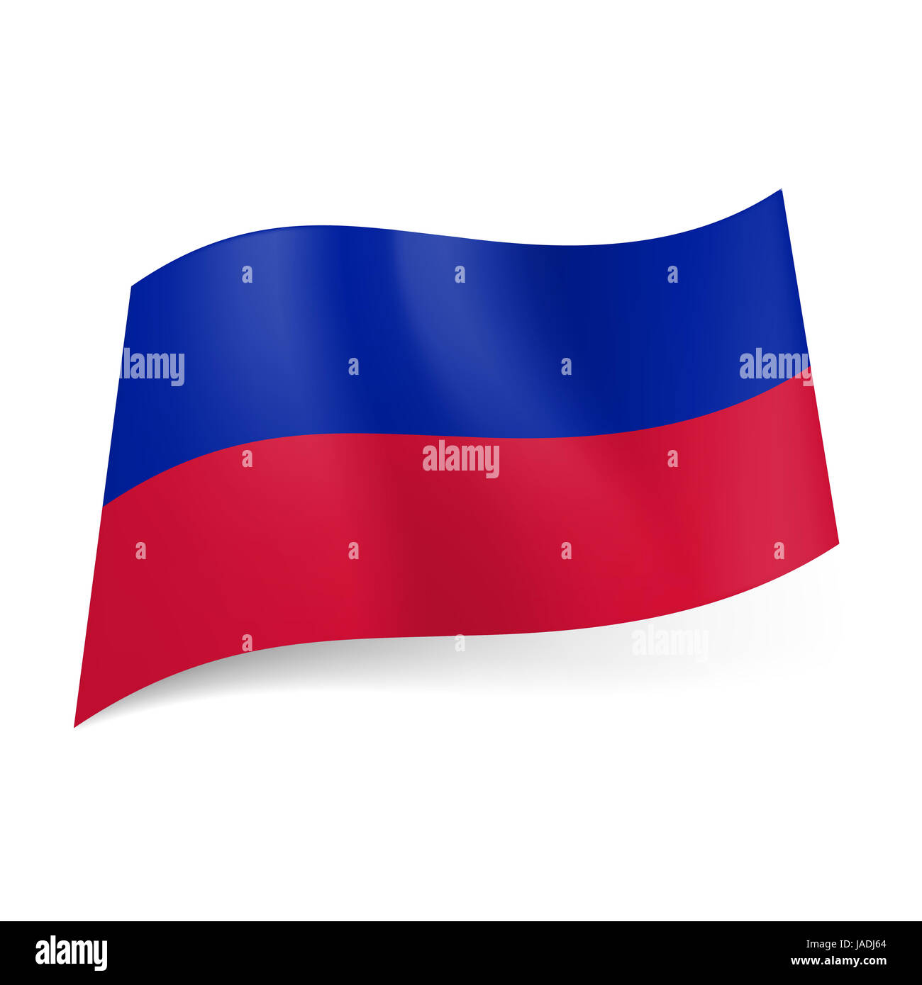 National flag of Haiti: blue and red horizontal stripes Stock Photo - Alamy
