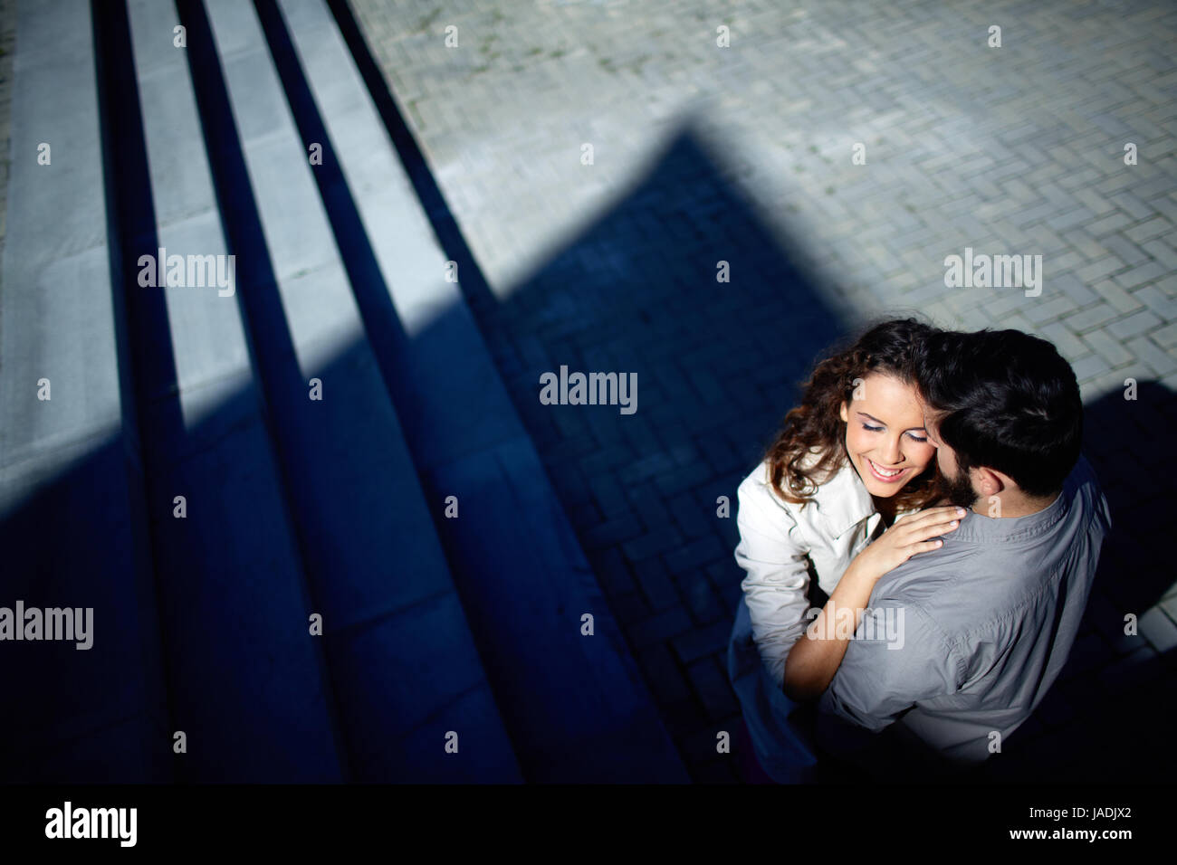 Portrait of the embraced young pair hi-res stock photography and images ...