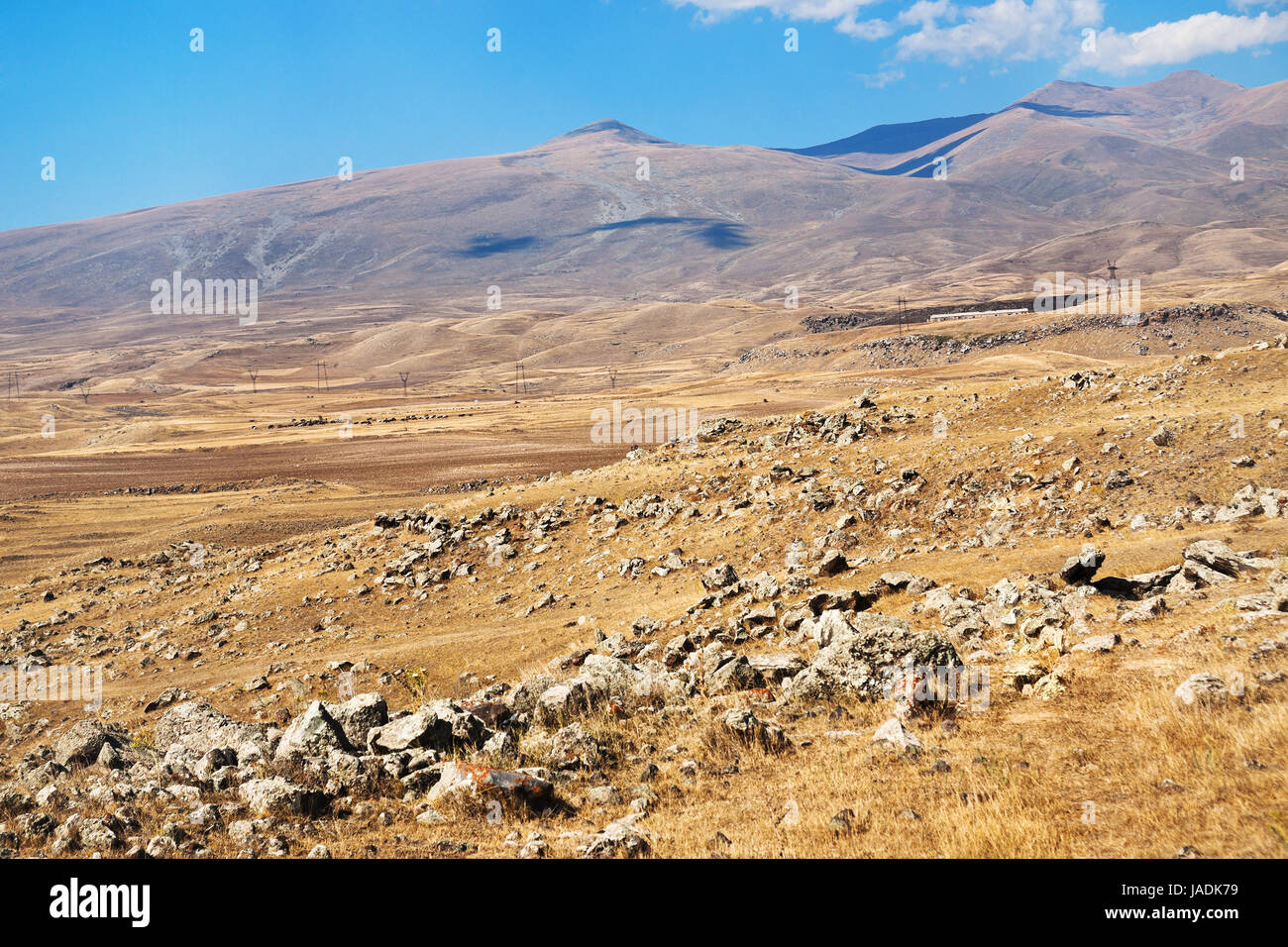stone plateau with Zorats Karer (Carahunge) boulders - pre-history ...