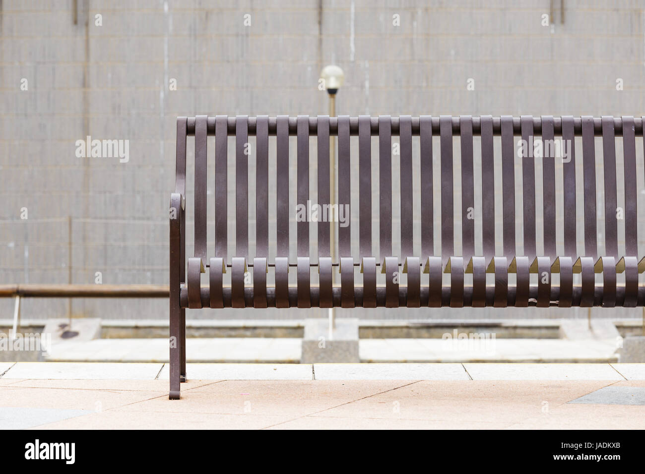 Metallic bench at outdoor Stock Photo - Alamy