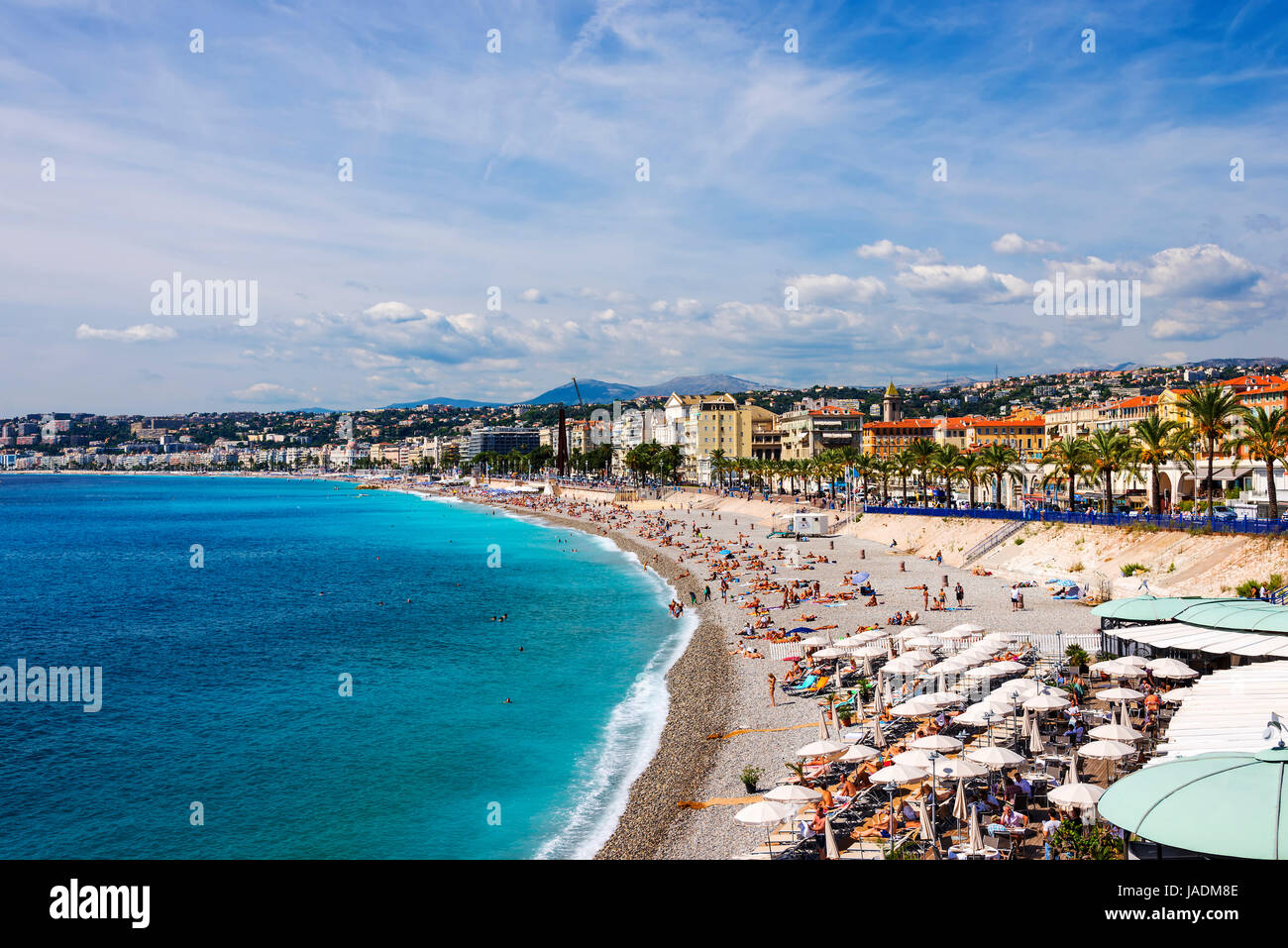pebble beach in nice 3 Stock Photo - Alamy