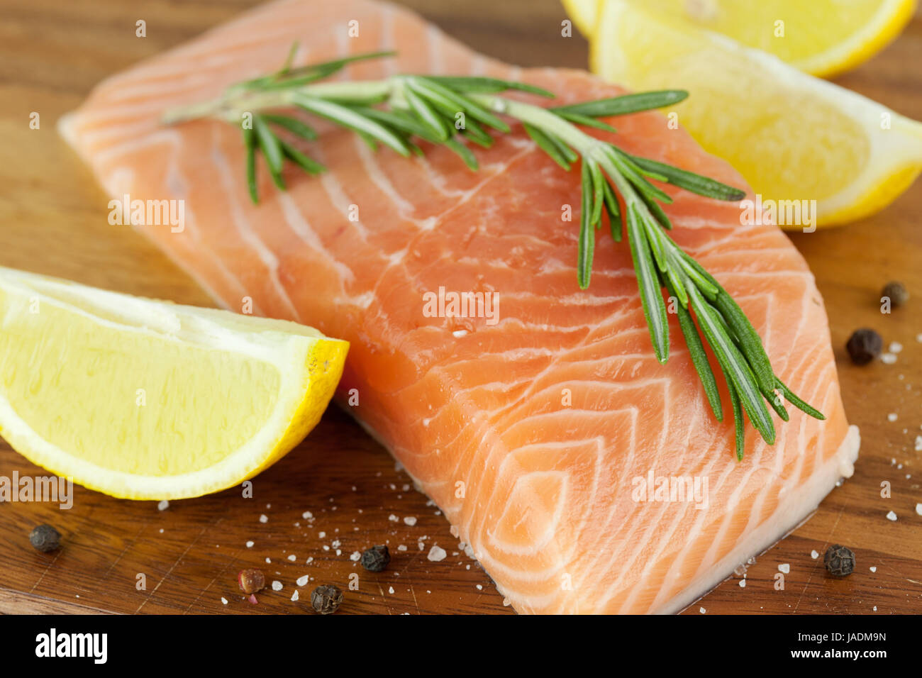 fresh salmon fillet Stock Photo - Alamy
