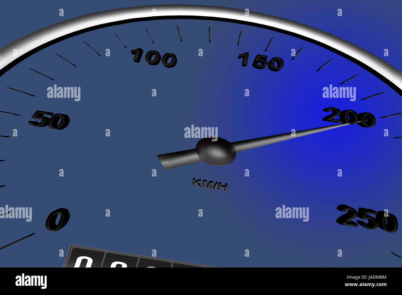 Detail of speedometer in blue background Stock Photo - Alamy