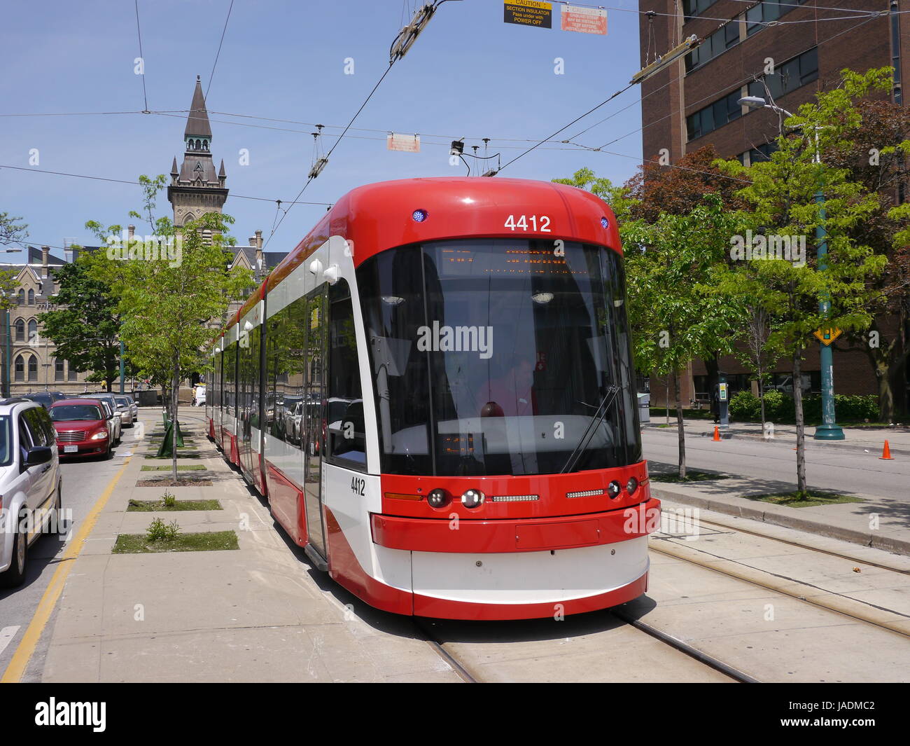 Streamlined modern trams in Toronto Stock Photo - Alamy