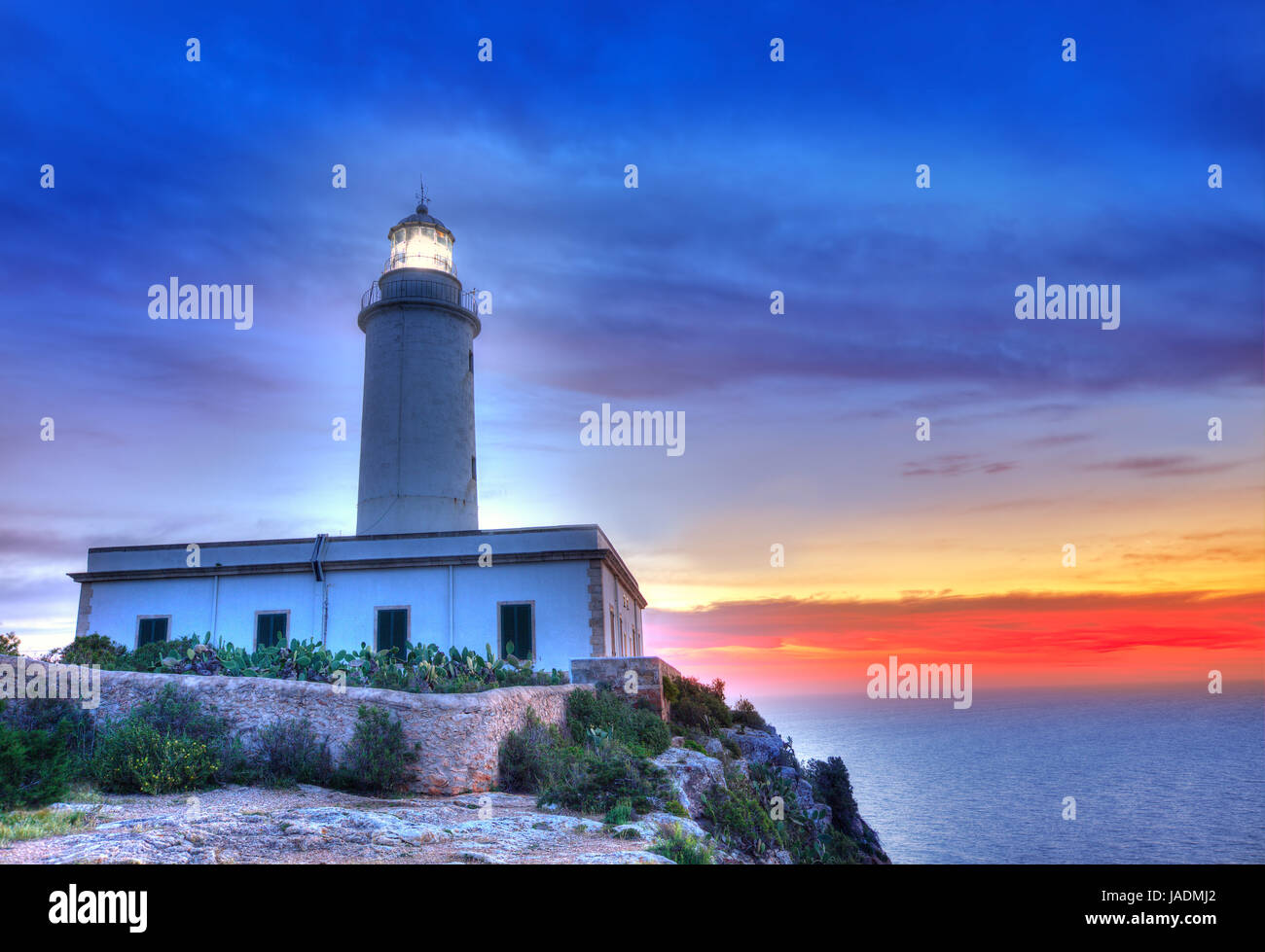 Sunrise Lighthouse Of La Mola High Resolution Stock Photography and ...