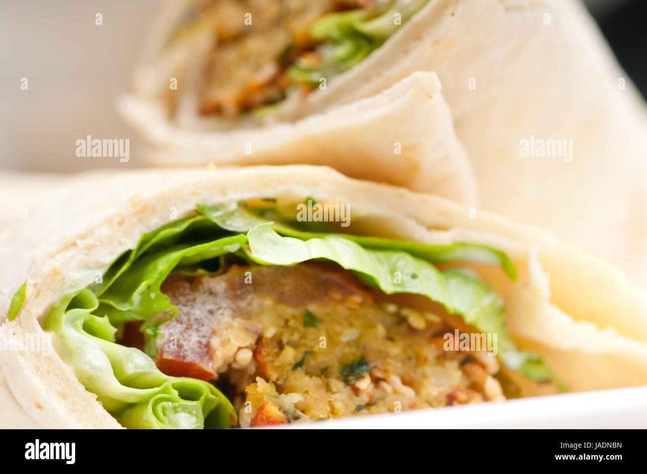 falafel pita bread roll wrap sandwich traditional arab middle east food ...