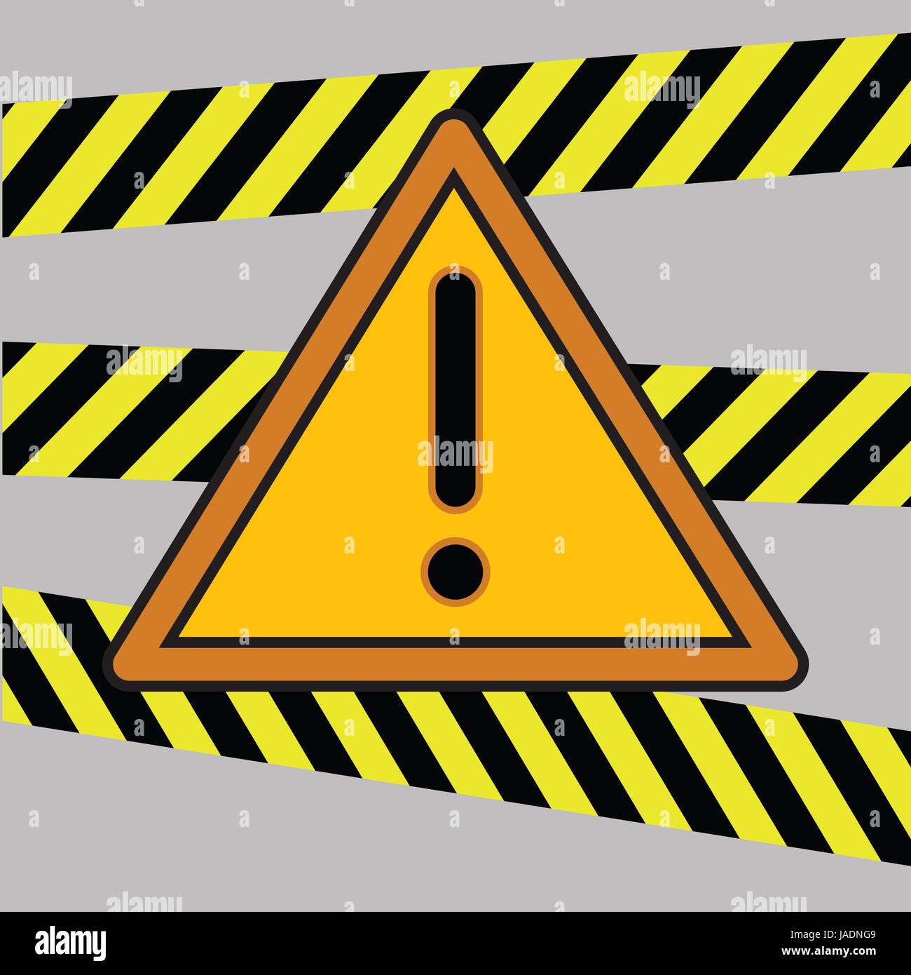 colorful illustration with danger warning sign for your design Stock ...