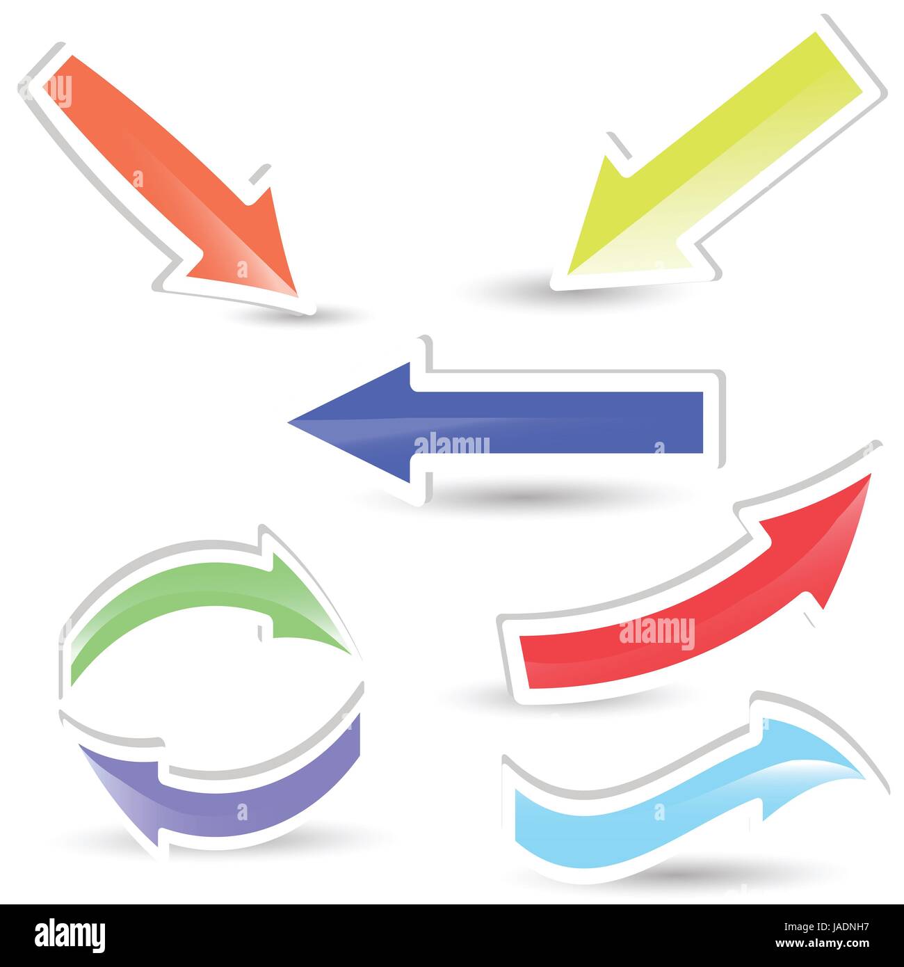 colorful illustration with abstract arrows for your design Stock Photo ...