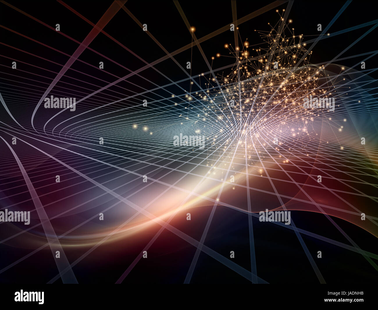 Fractal Realms series. Composition of fractal elements, grids and ...