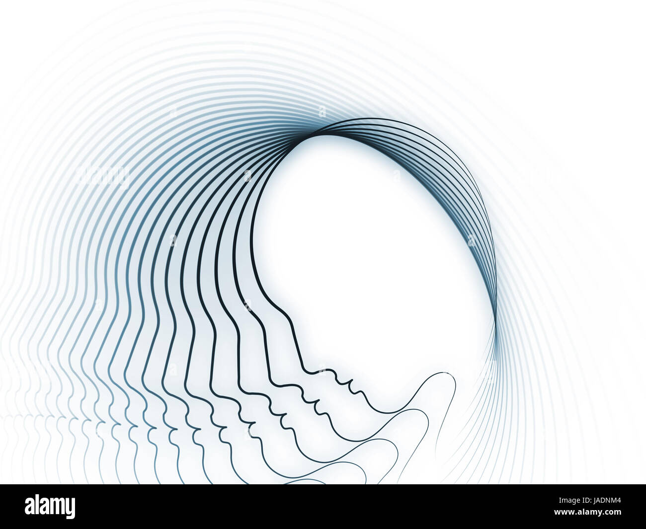 Geometry of Soul series. Creative arrangement of profile lines of human ...