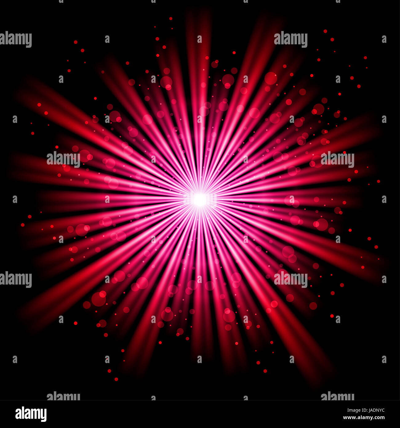 Red bursting star isolated in black space Stock Photo - Alamy