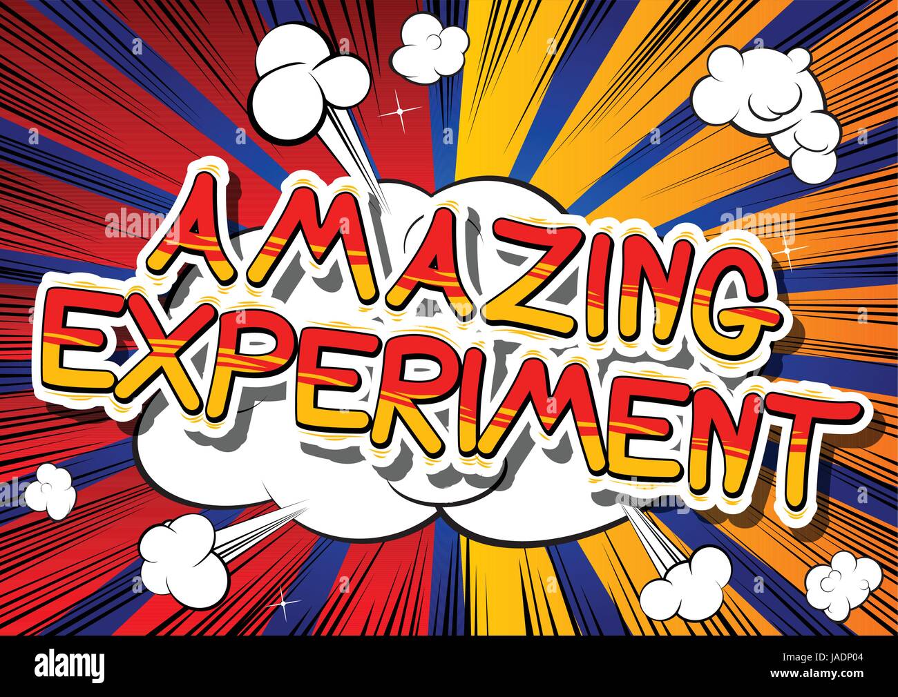 Amazing Experiment - Comic book style phrase on abstract background ...