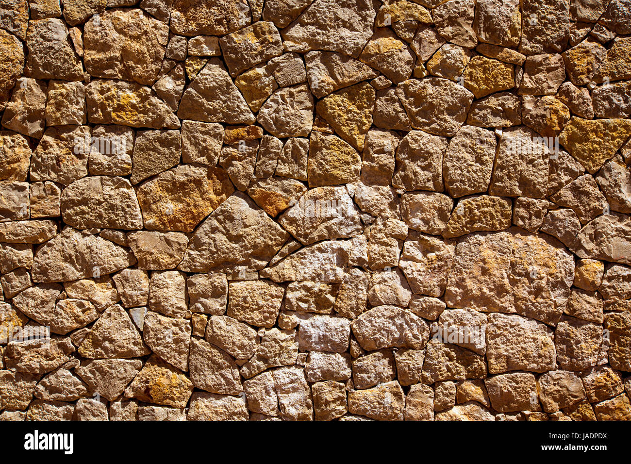 Ibiza masonry wall detail of mediterranean stonewall traditional ...
