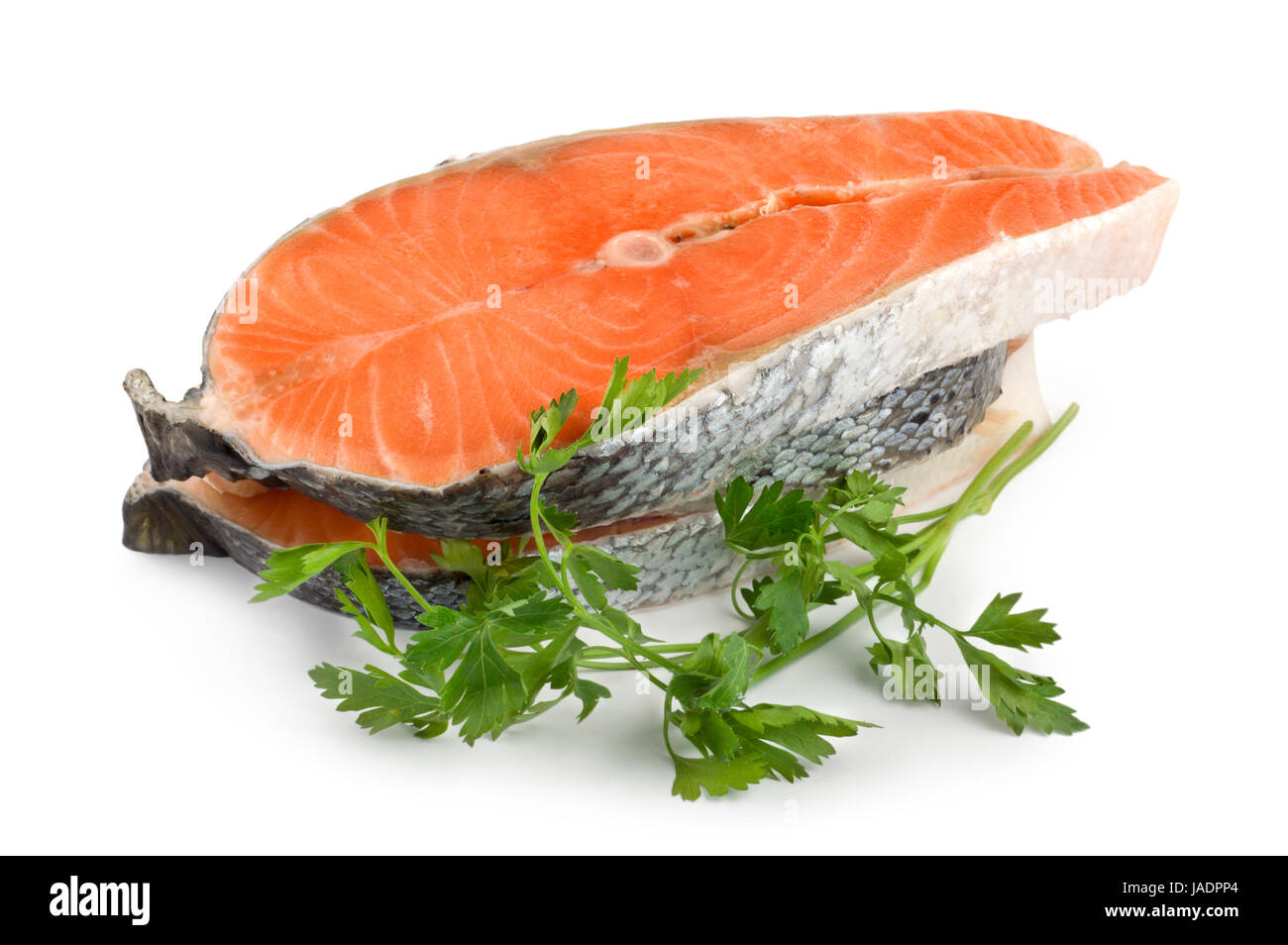 Salmon isolated on white background Stock Photo - Alamy