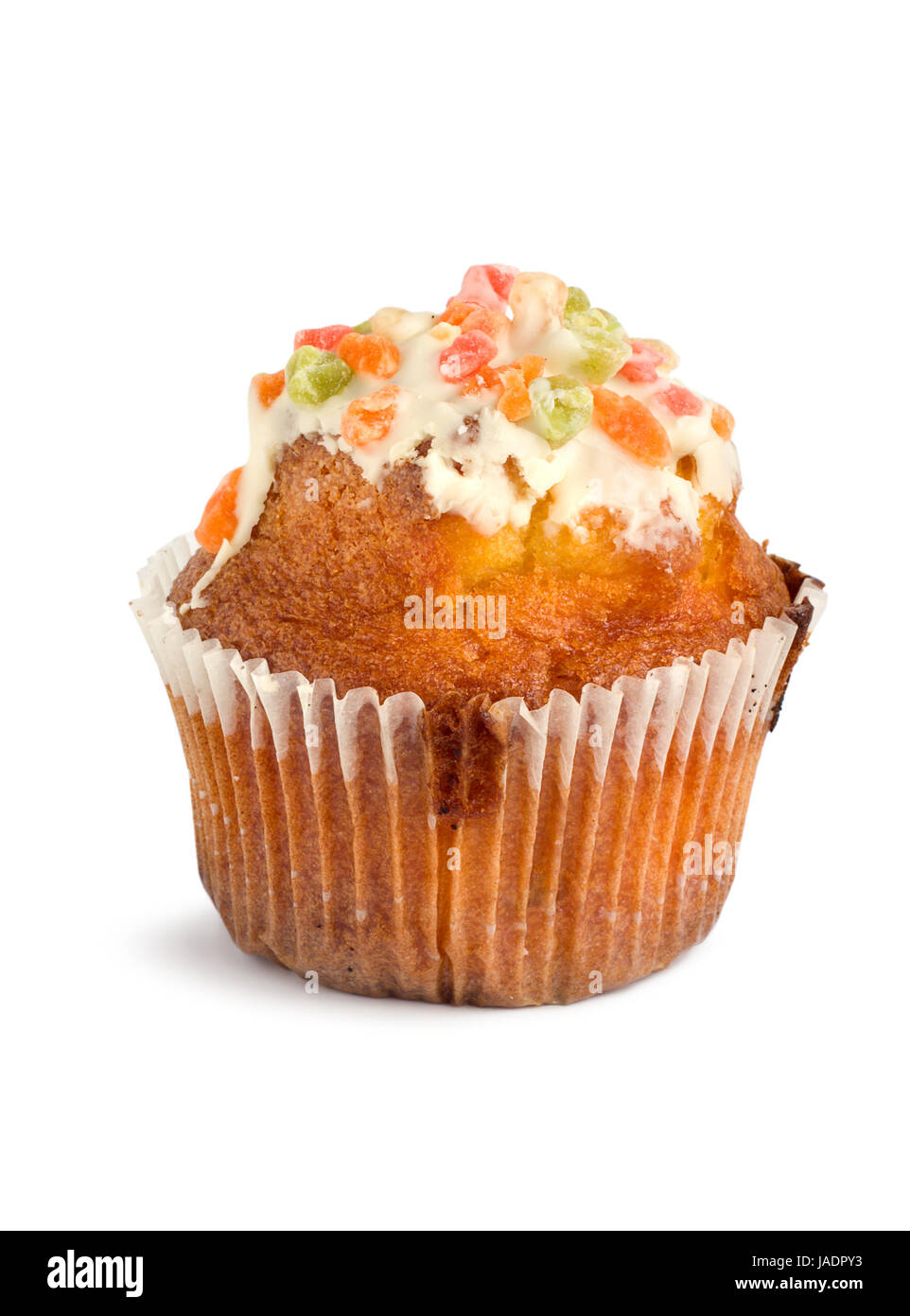Cake in cup isolated on a white background Stock Photo - Alamy