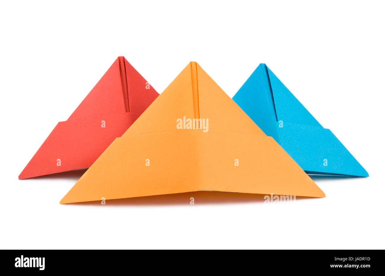 Colored paper hat isolated on white background Stock Photo - Alamy