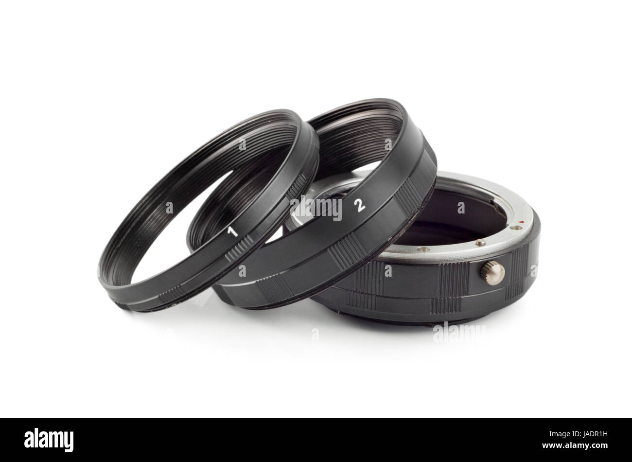 Macro rings isolated on white background Stock Photo - Alamy