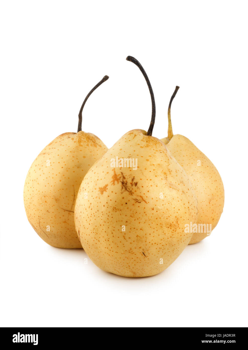 Three pears isolated on white background Stock Photo - Alamy