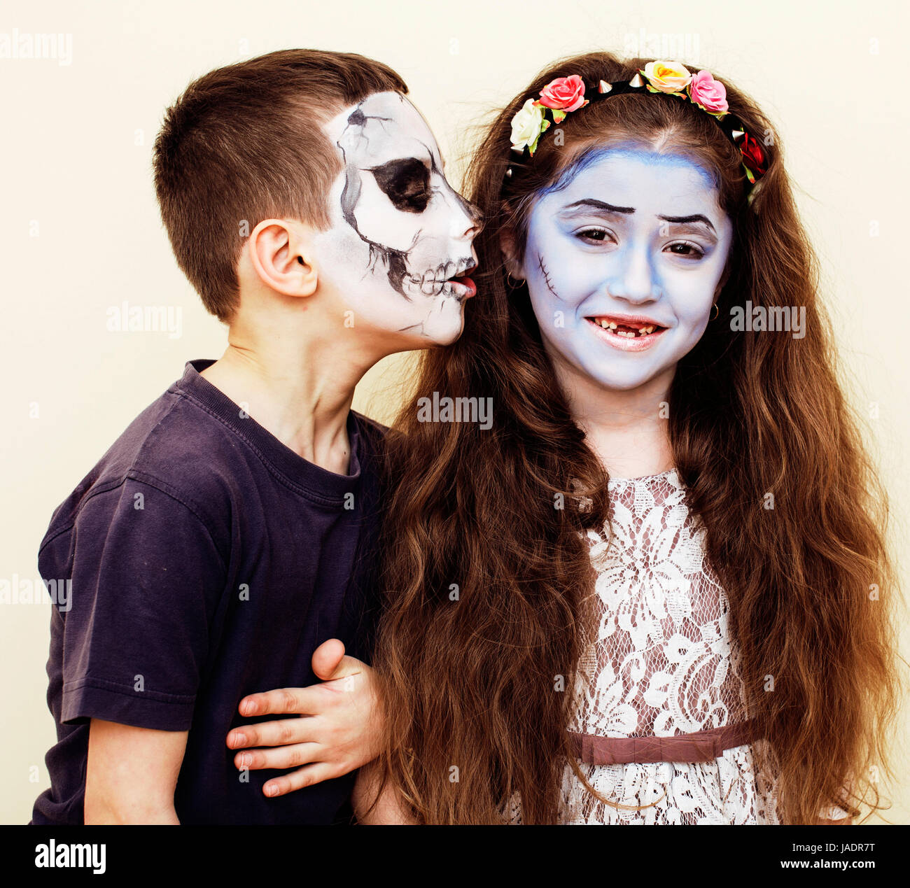 zombie apocalypse kids concept. Birthday party celebration facep Stock ...