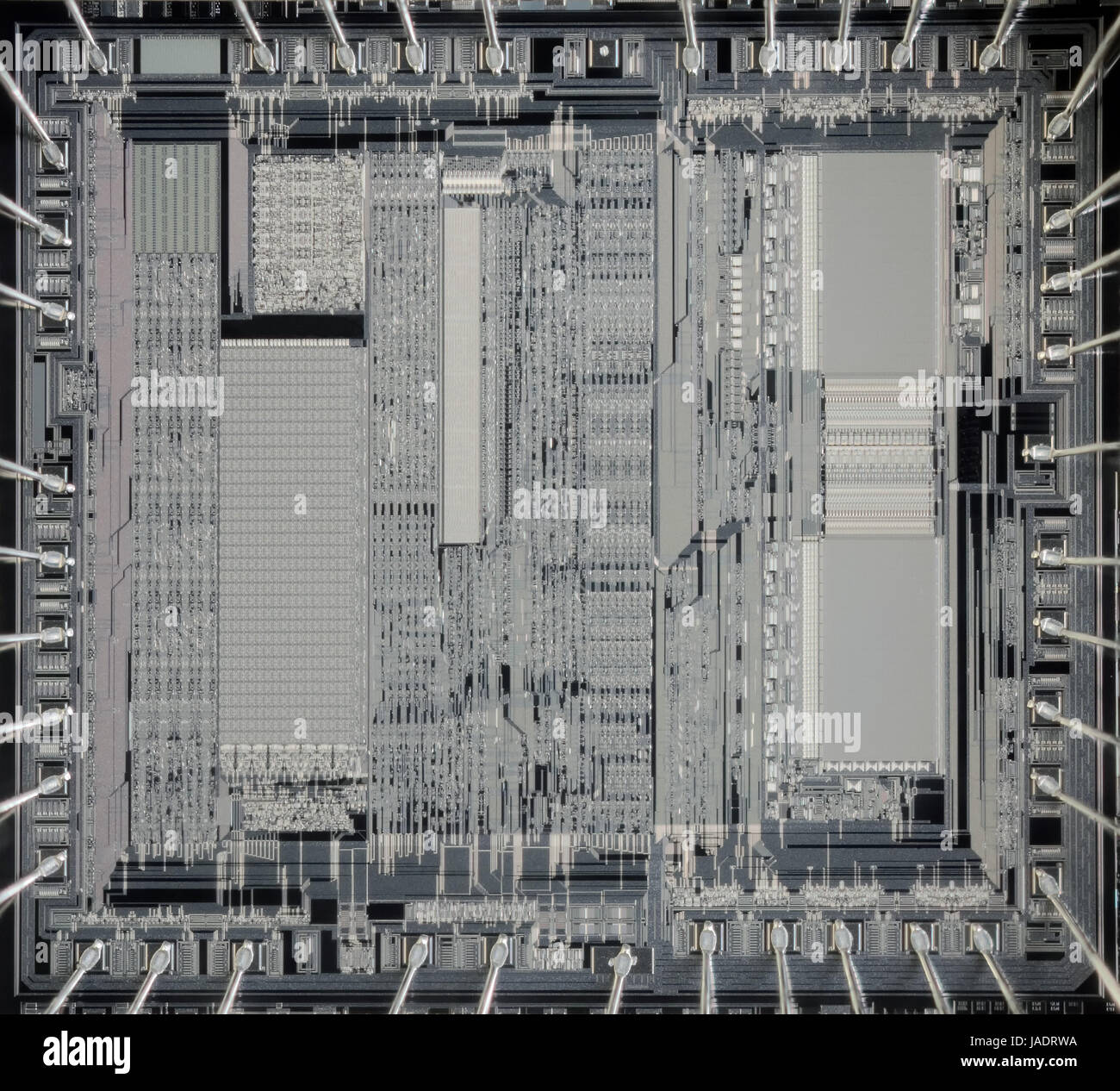 Low Scale Magnification of Computer Microchip Stock Photo - Alamy