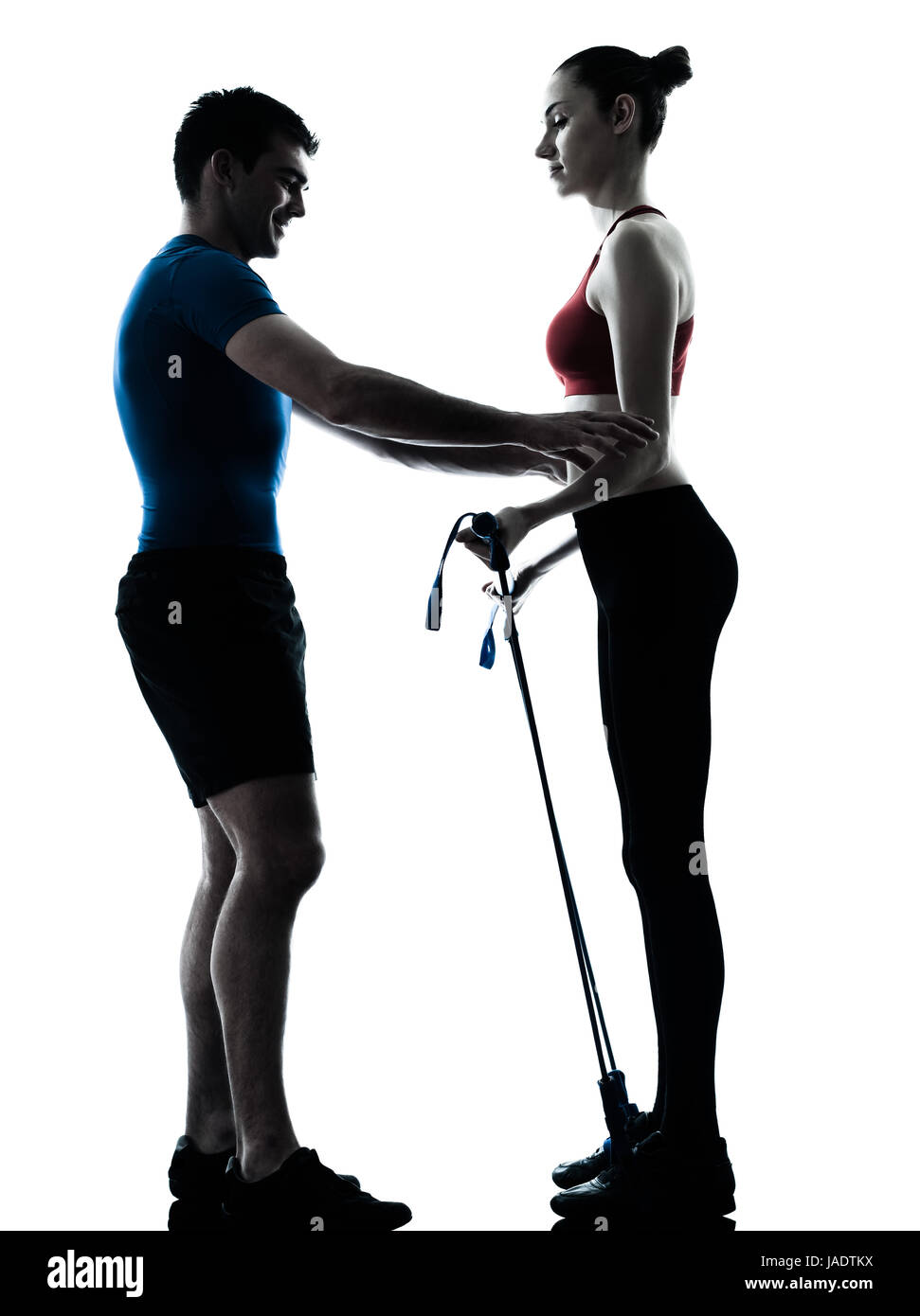 Female body builder silhouette Cut Out Stock Images & Pictures - Alamy