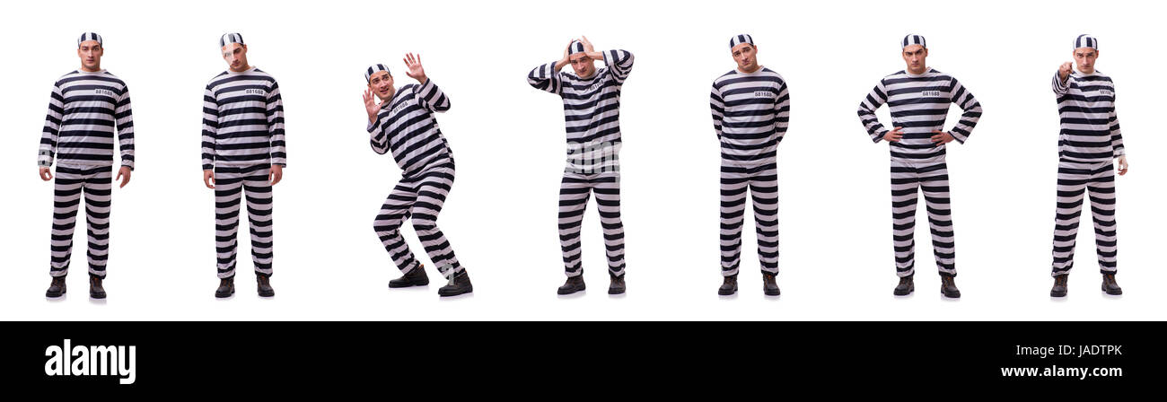 Man prisoner isolated on white background Stock Photo - Alamy