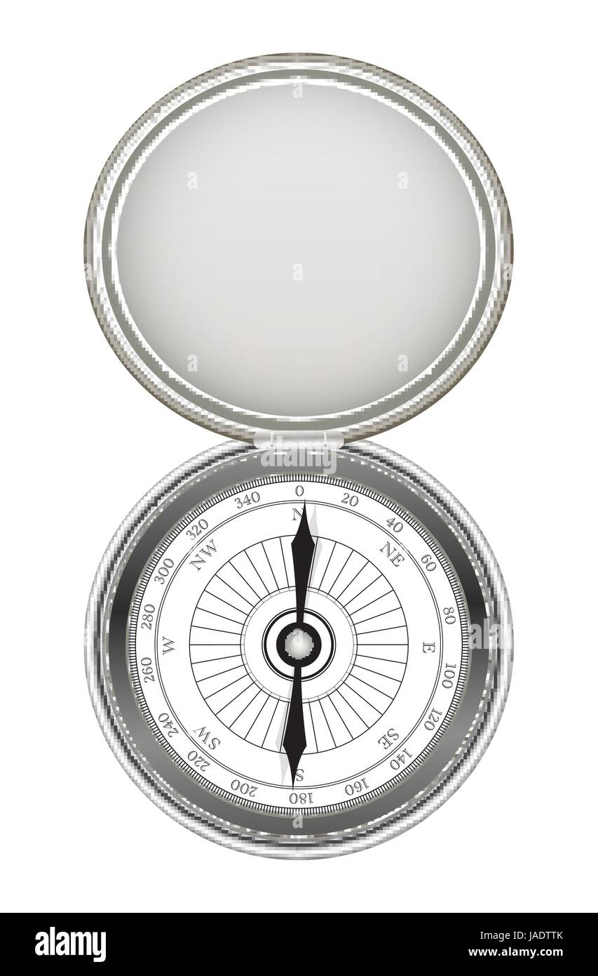 Illustration compass shadow on Cut Out Stock Images & Pictures - Alamy