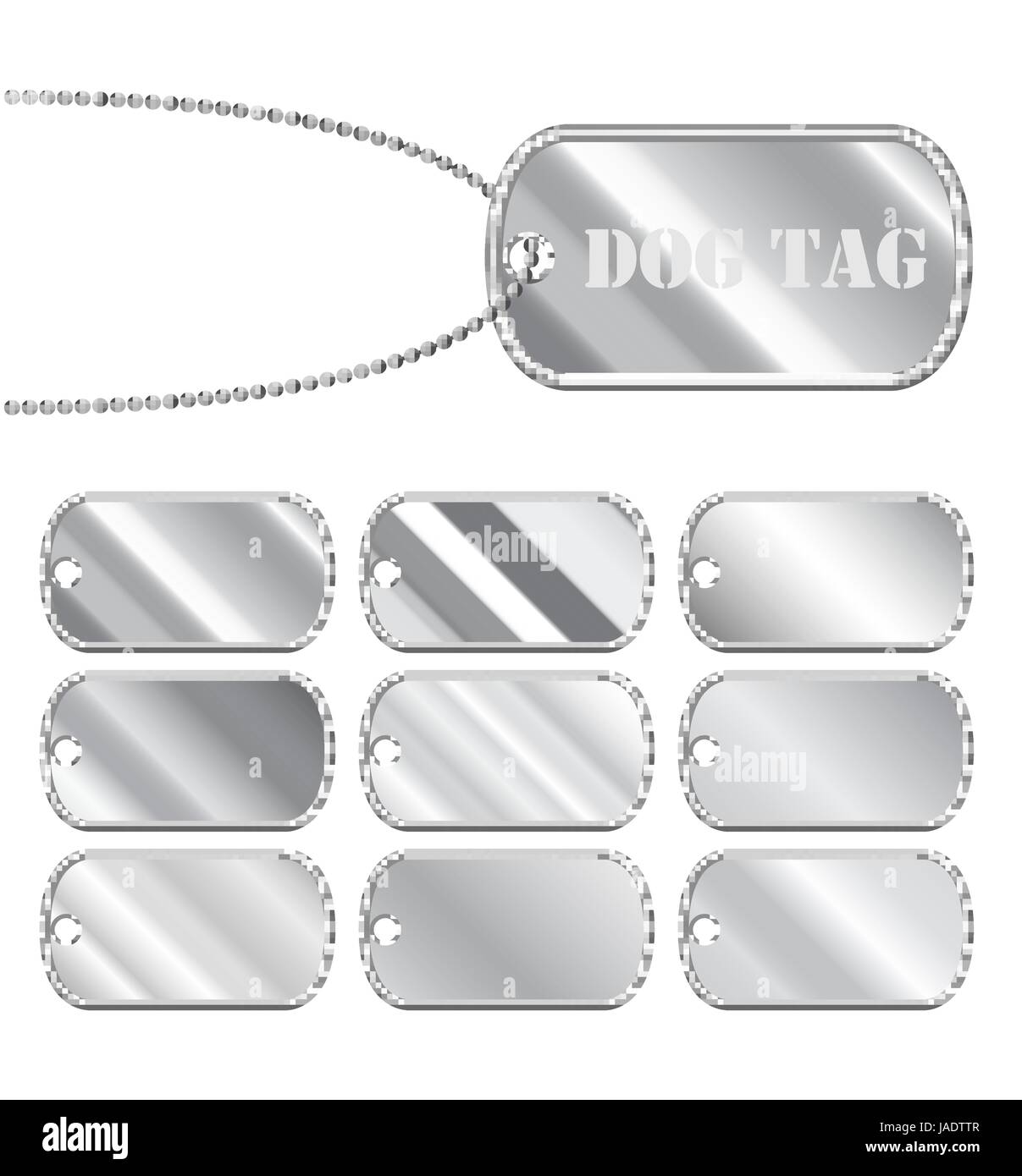 Blank Dog Tags Clip Art