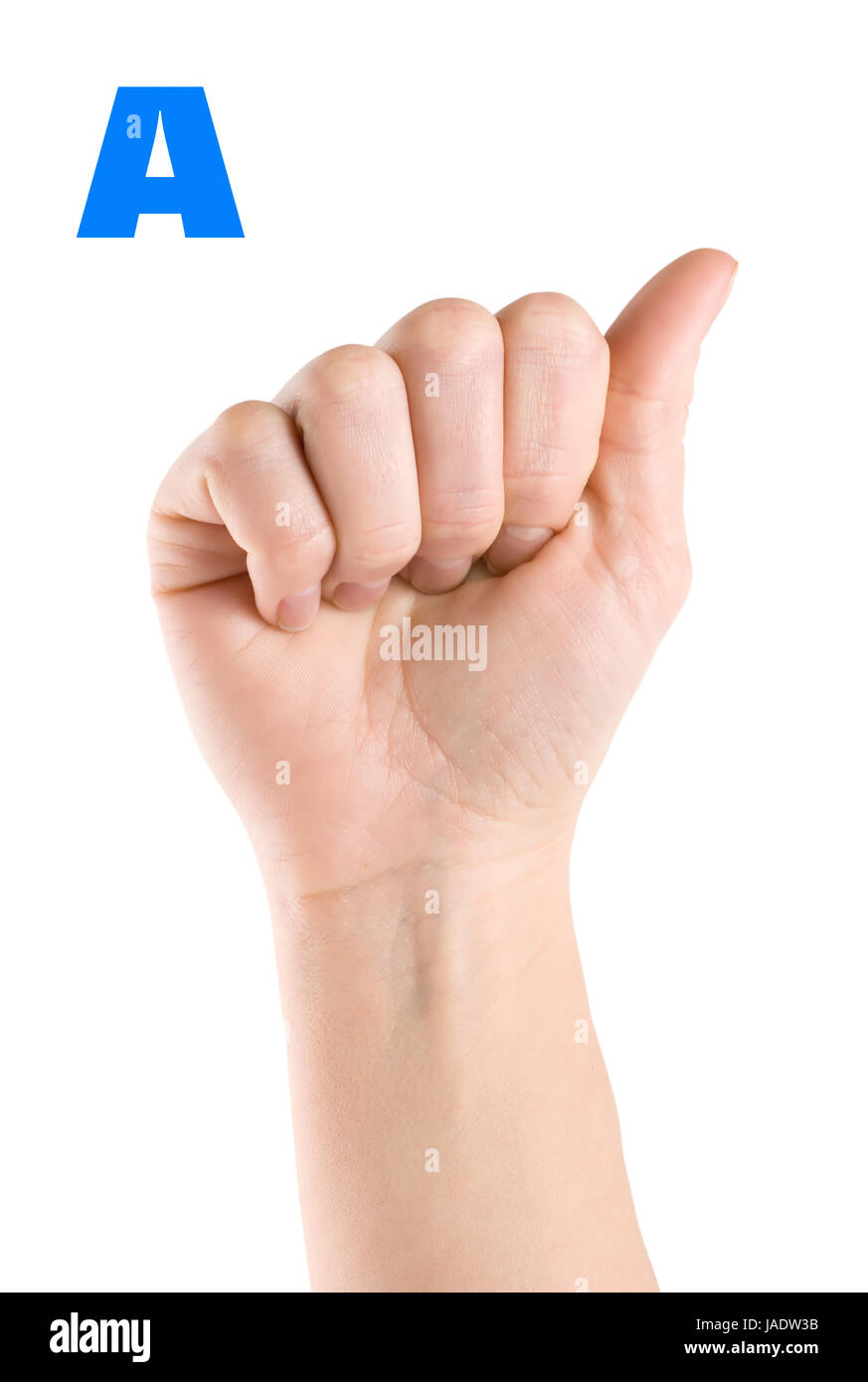 Finger Spelling the Alphabet in American Sign Language (ASL). The ...