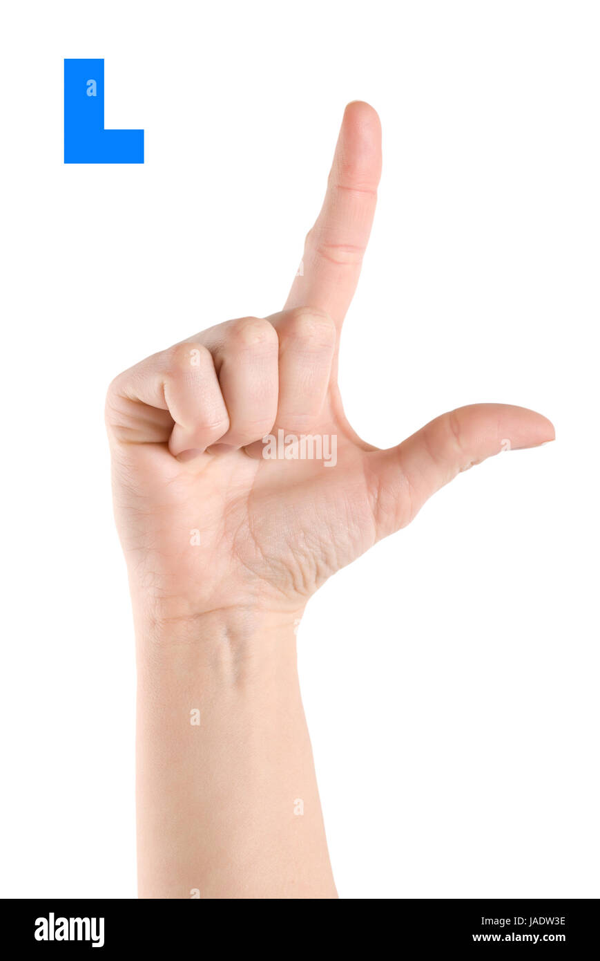 Finger Spelling the Alphabet in American Sign Language (ASL). The ...