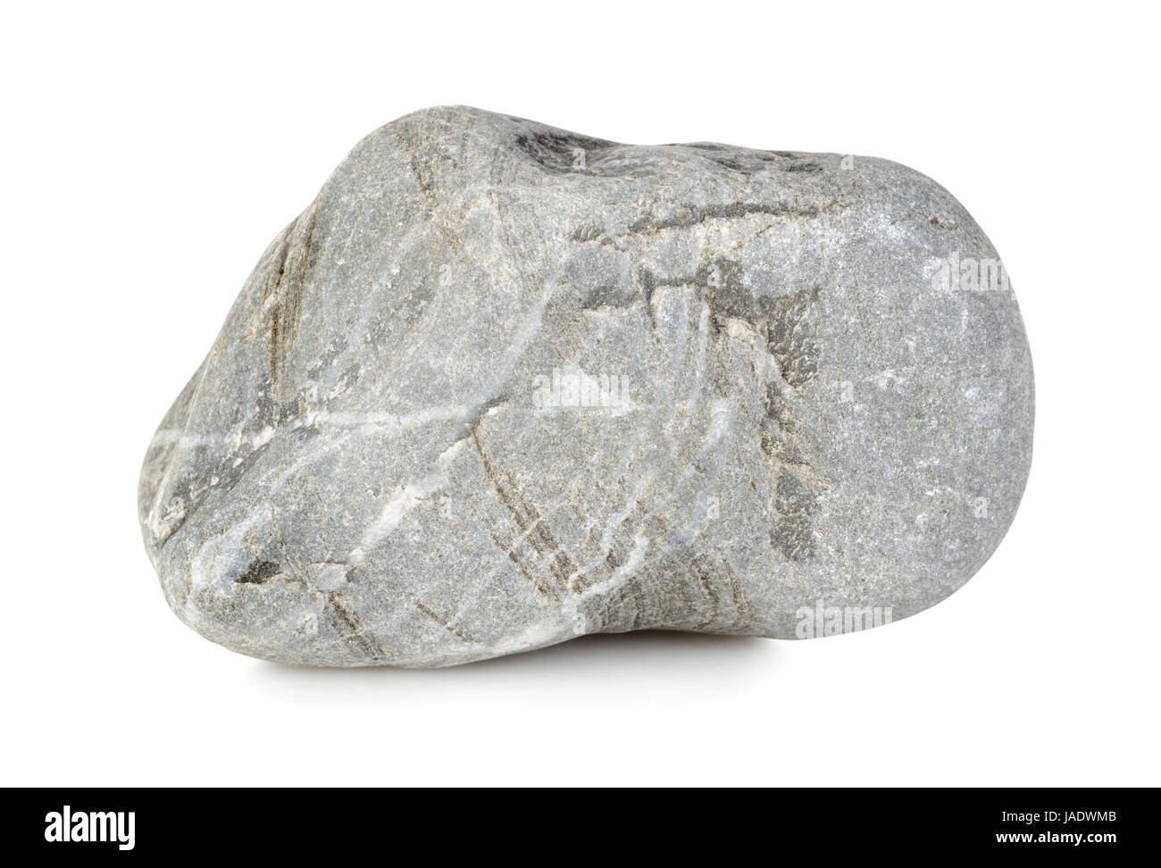 Round stone isolated on a white background Stock Photo - Alamy