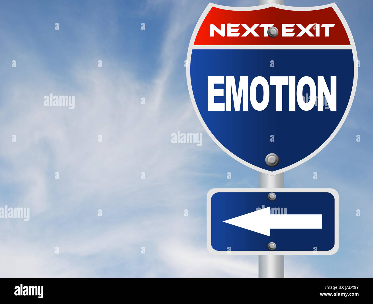 Emotion road sign Stock Photo - Alamy