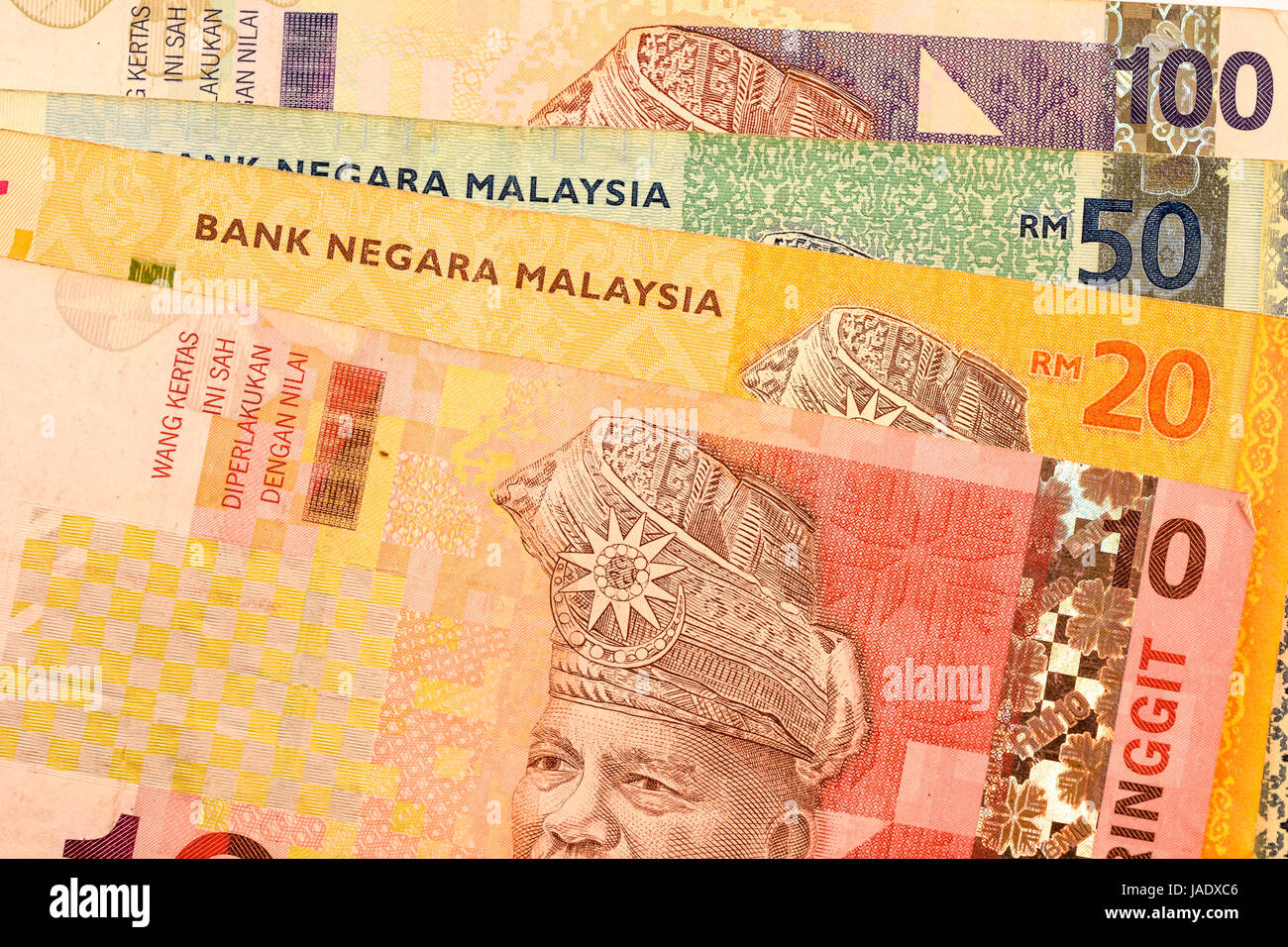 Close up Malaysia Ringgit currency note, Malaysian ringgit Ringgit Malaysia (Malay) New ...