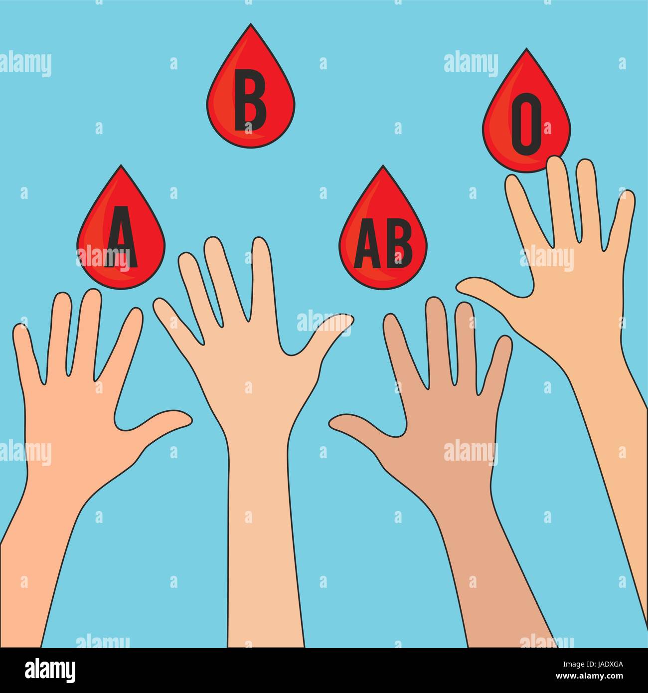 Blood type positive Stock Vector Images - Alamy