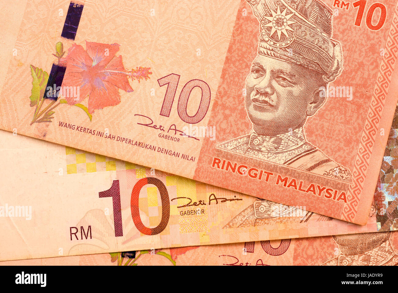 Close up Malaysia Ringgit currency note, Malaysian ringgit Ringgit Malaysia (Malay) New ...