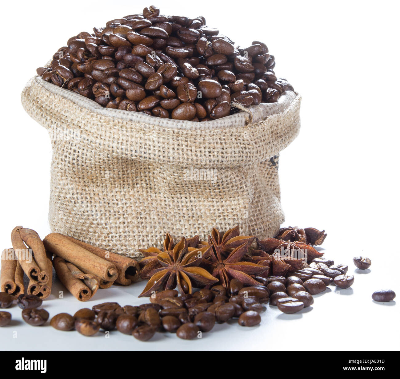 Coffee Ingredient on whit background Stock Photo - Alamy