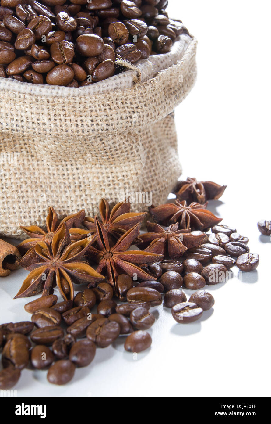 Coffee Ingredient on whit background Stock Photo - Alamy