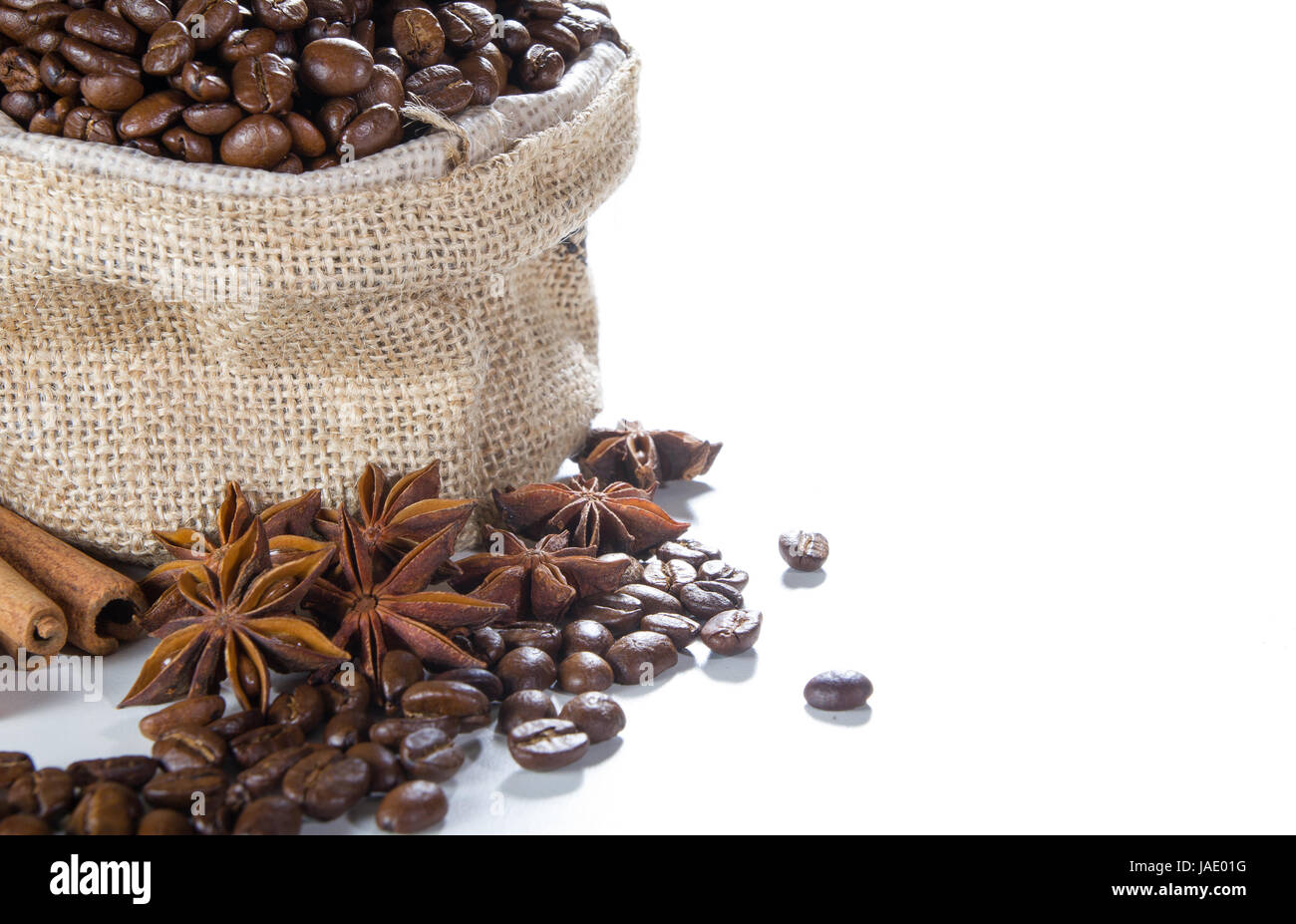 Coffee Ingredient on whit background Stock Photo - Alamy