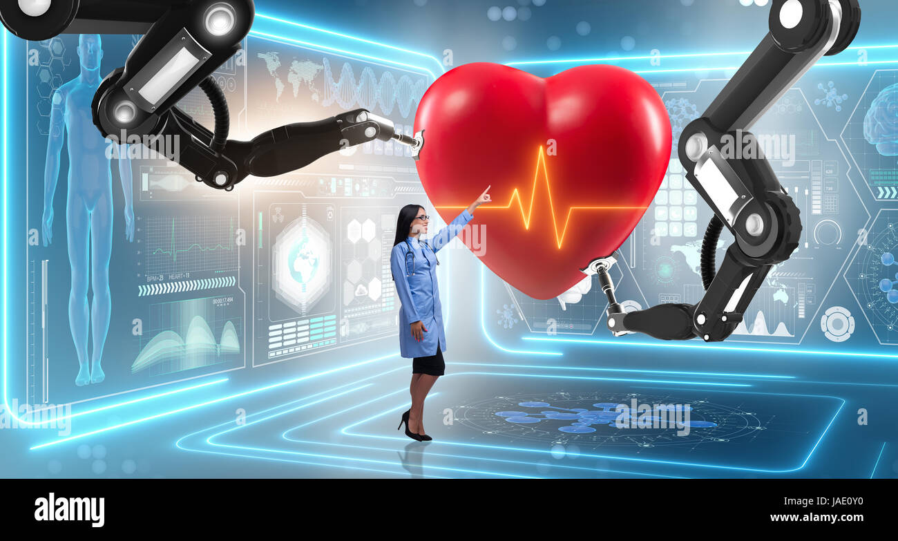 Heart surgery done by robotic arm Stock Photo - Alamy