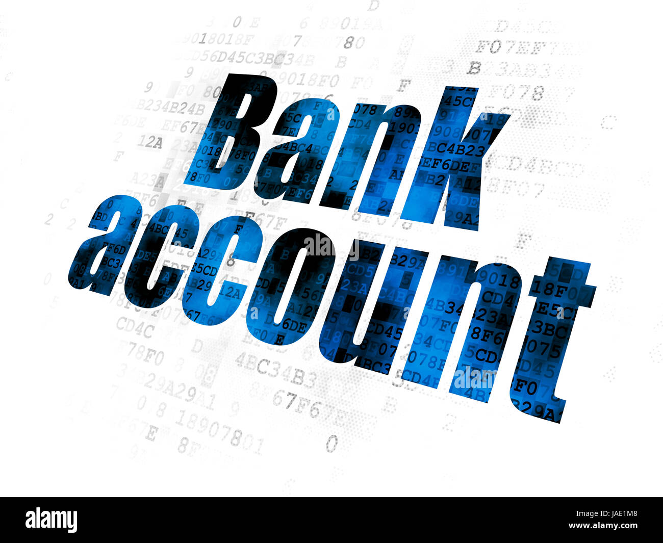 Currency concept: Bank Account on Digital background Stock Photo - Alamy