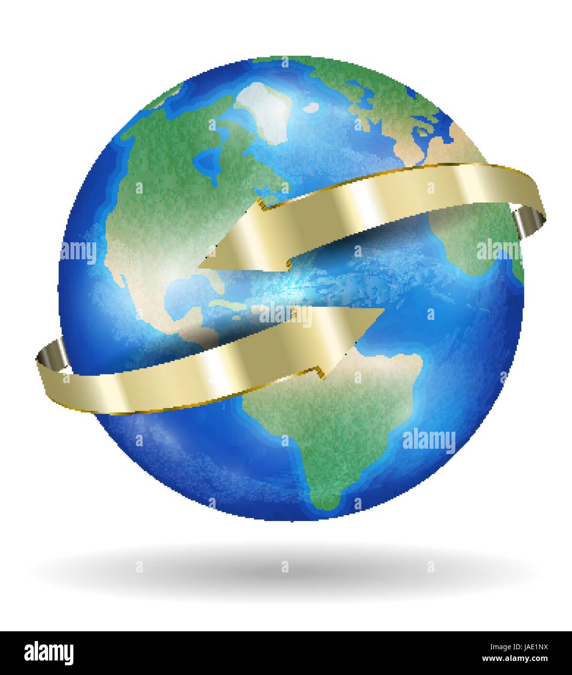 Planet arrows sign Cut Out Stock Images & Pictures - Alamy