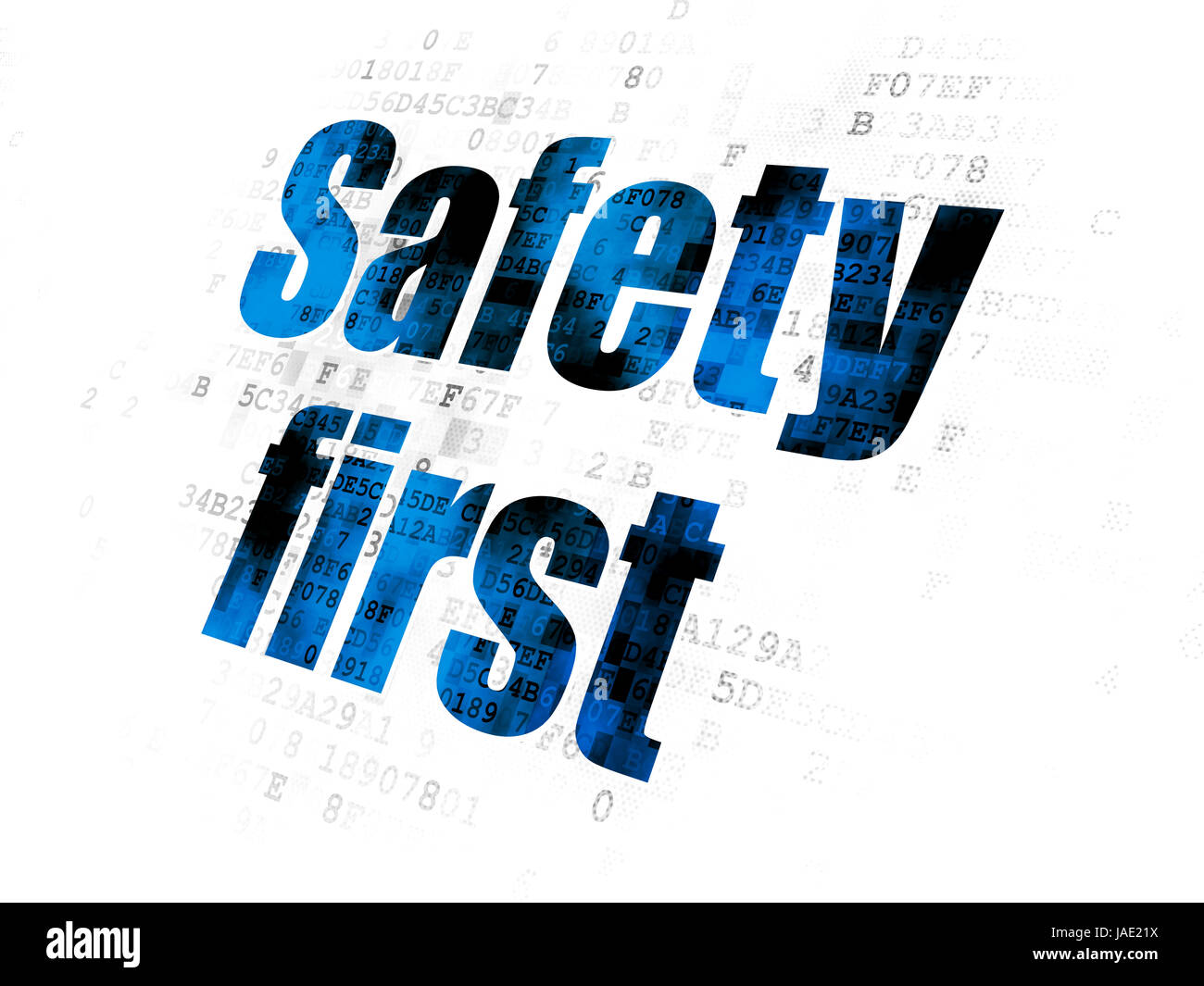 Safety concept: Safety First on Digital background Stock Photo - Alamy