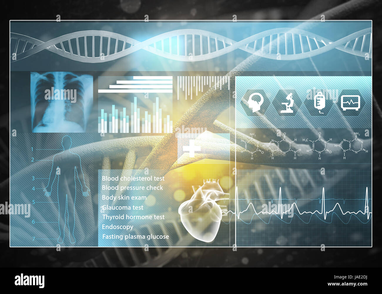Medicine user interface Stock Photo - Alamy