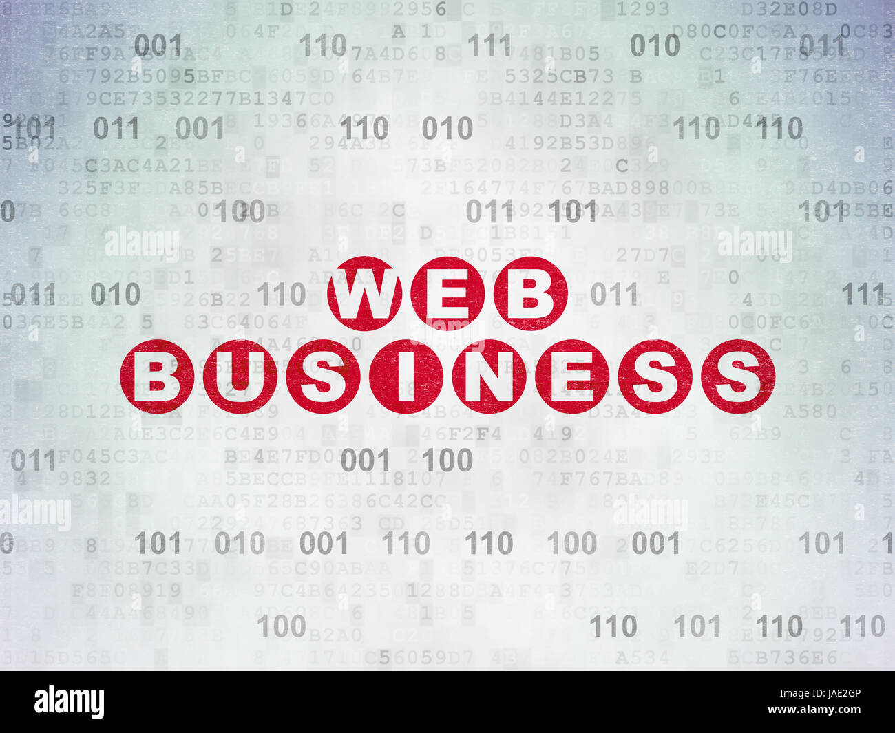 Web design concept: Web Business on Digital Data Paper background Stock ...