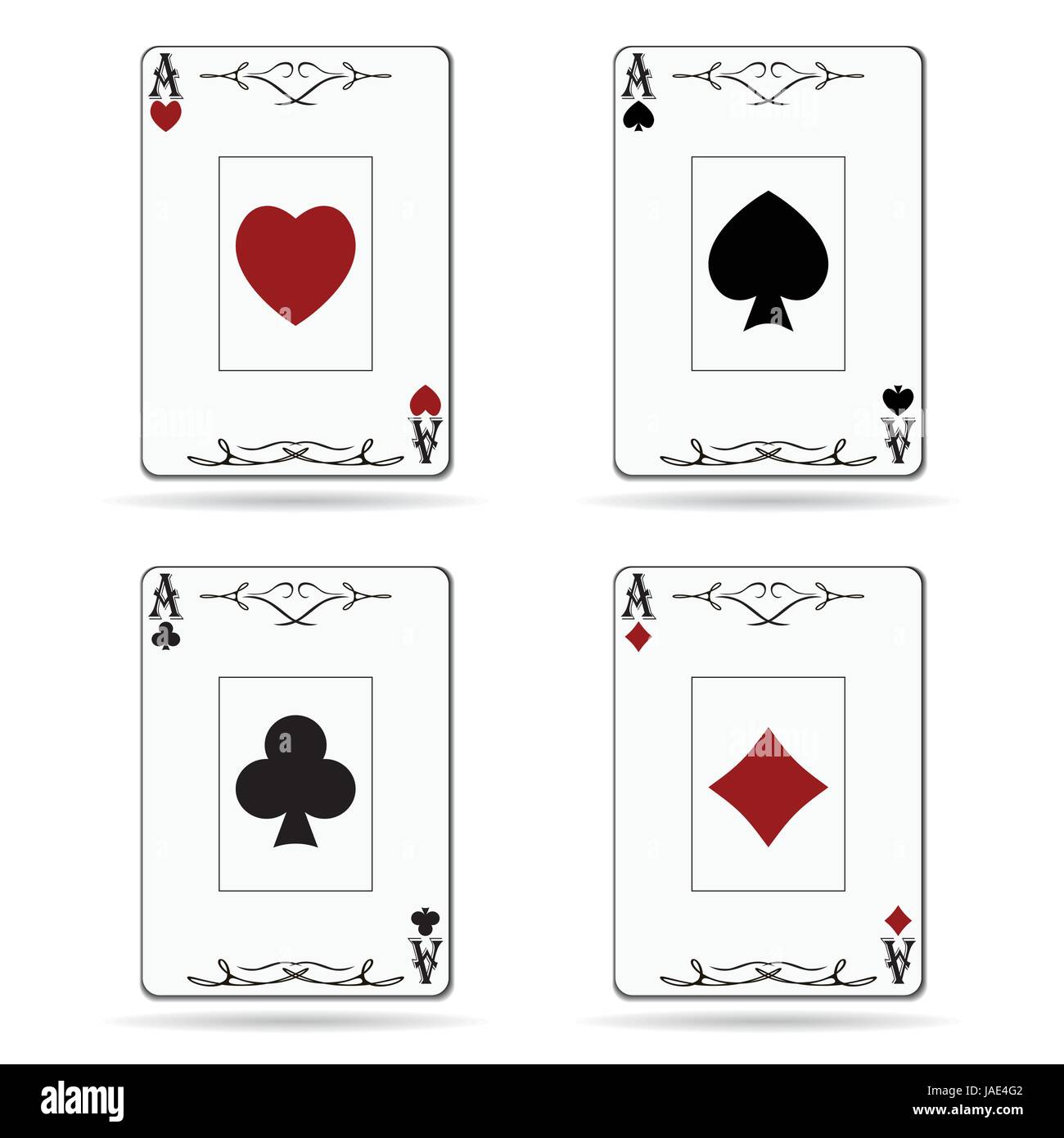 Ace of hearts Stock Vector Images - Alamy